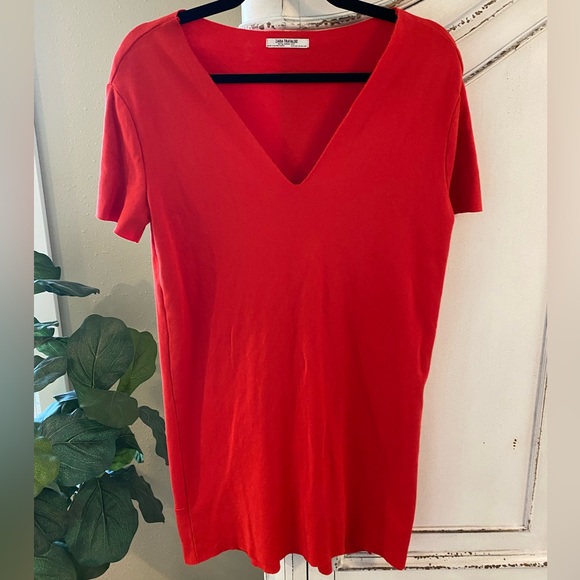 Zara | Dresses | Zara Trafaluc Spring Summer Red 27 Dress Womens Size ...